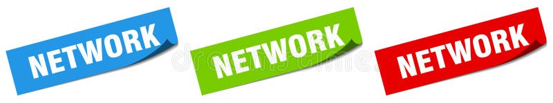 Network Banner. Network Speech Bubble Label Set. Stock Vector ...