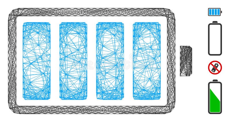 Network Battery Vector Mesh Stock Vector - Illustration of battery ...