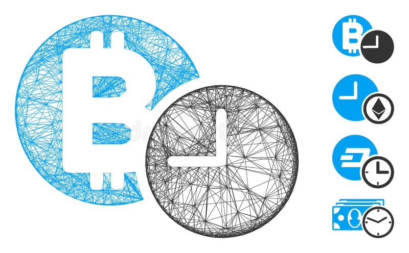 Network Bitcoin Credit Clock Vector Mesh Editorial Photography ...