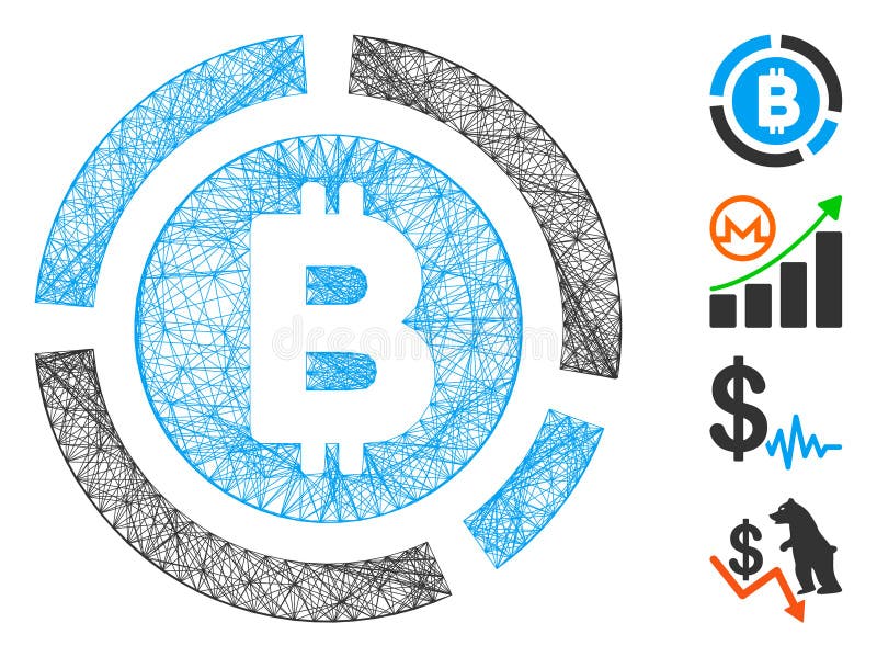 Network Bitcoin Diagram Vector Mesh Stock Illustration - Illustration ...