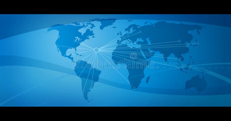 Network, blue background stock illustration. Illustration of searching ...