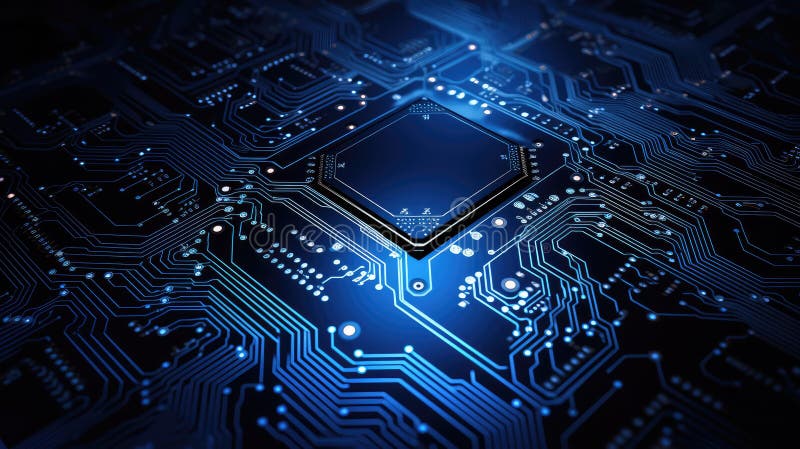 Network Blue Computer Technology Background Stock Illustration ...