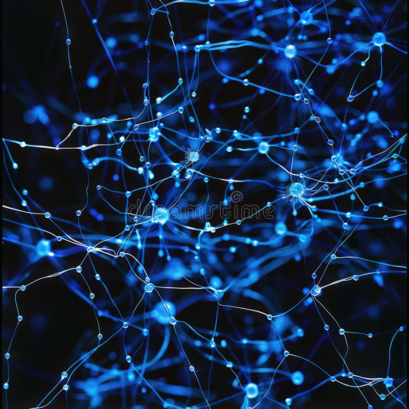 A Network of Blue Neuron-like Structures Interconnected in a Complex ... A Network of Blue Neuron-like Structures Interconnected in a Complex ...