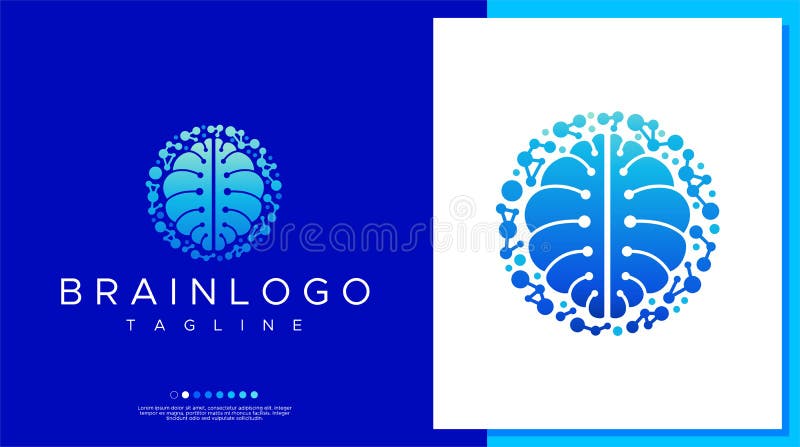 Network Brain Logo Design Vector. Modern Brain Logo Design Template ...