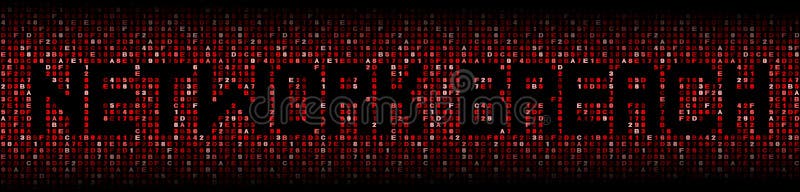 Network Breach Text on Hex Illustration Stock Illustration ...