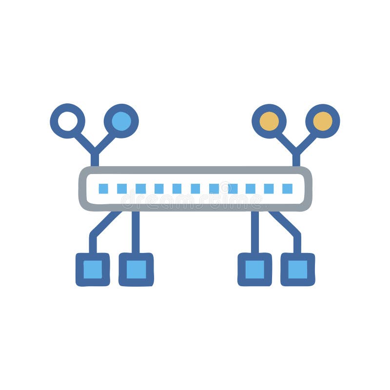 Network Bridge Icon for Data Management Stock Vector - Illustration of ...