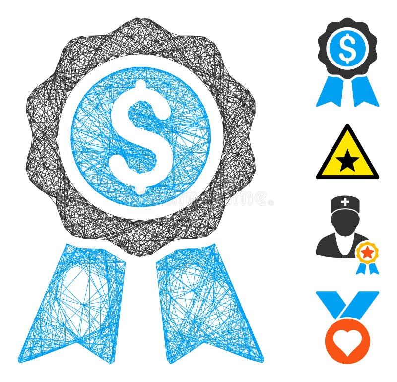 Network Business Award Vector Mesh Stock Vector - Illustration of badge ...
