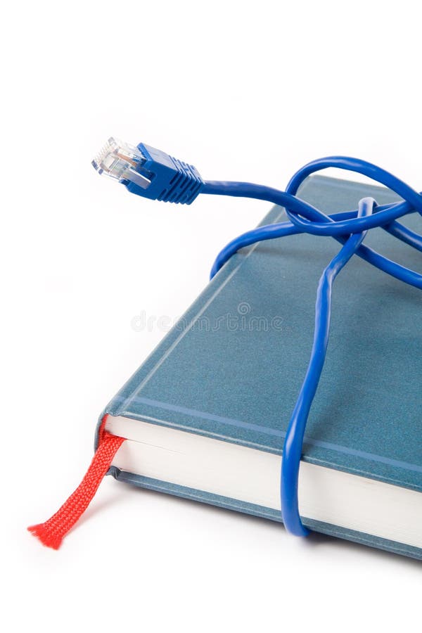 Network cable and book stock image. Image of ebook, research - 2565547
