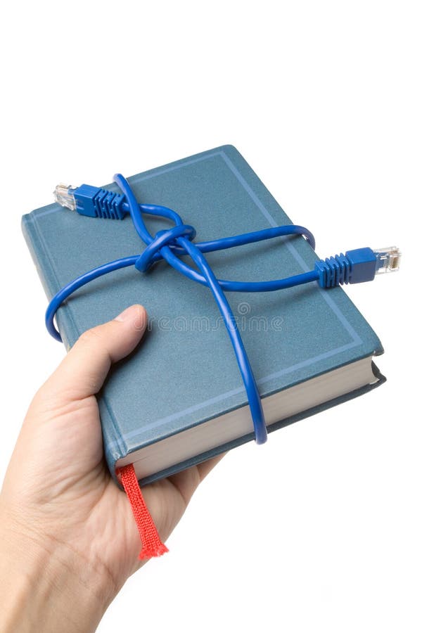 Network cable and book stock photo. Image of ebook, reading - 2565556