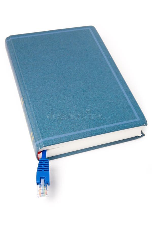 Network cable and book stock image. Image of isolated - 2576595