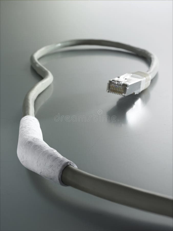Network cable in cast 02 stock photo. Image of wrapped - 7308736