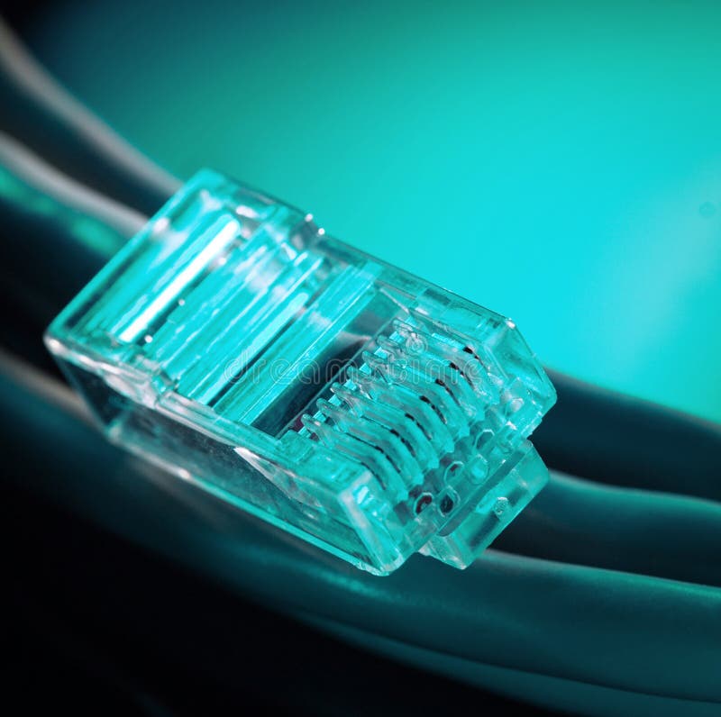 Network Cable Cat6 RJ45 Isolated Stock Photo - Image of broadband ...