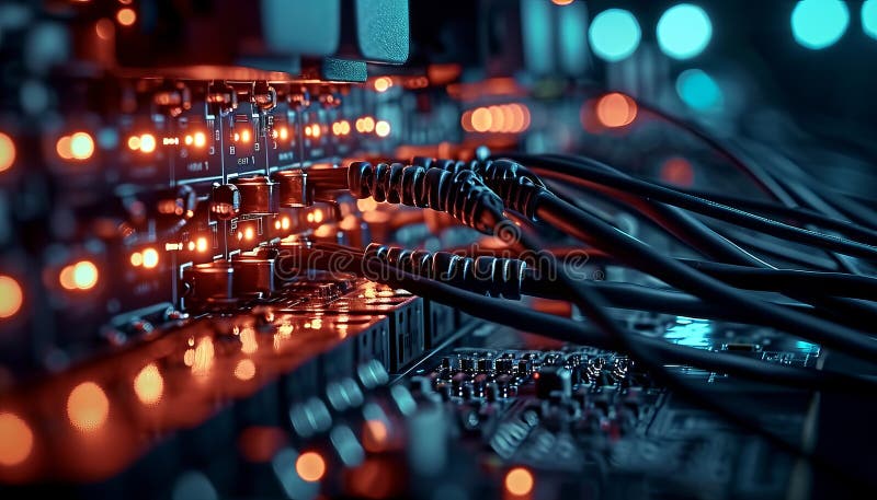 Network Cable Connected on Network Switches Ai Generative Stock ...