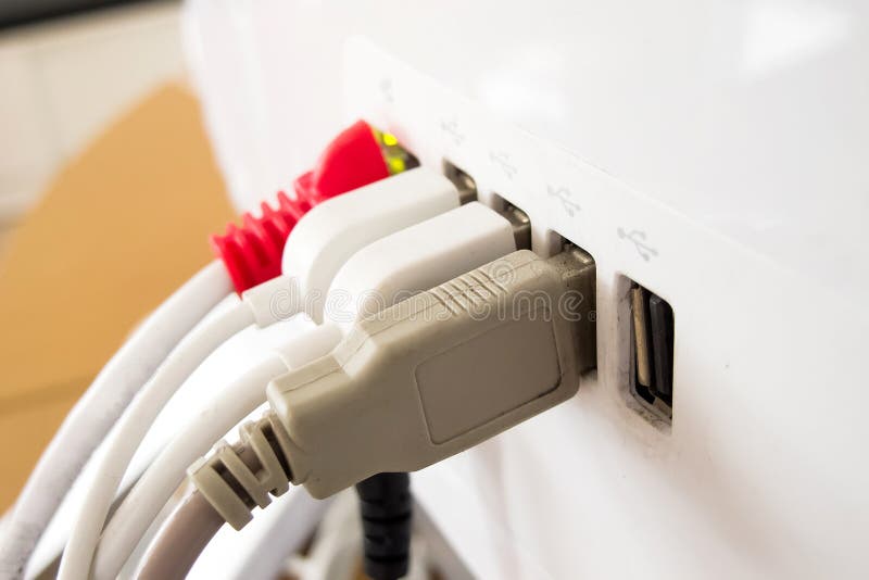 Network Cable Connected To Computer Stock Image - Image of global, data ...