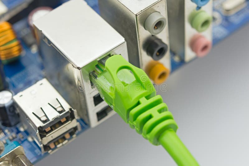 Network Cable is Connected To Computer Stock Image - Image of connect ...