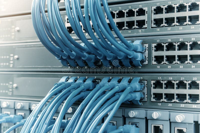 Core Switch Technology in Network Room Place Stock Photo - Image of ...