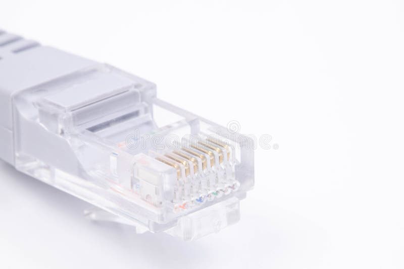 Network Cable with Connection Plastic Plug with Copy Space Stock Image ...