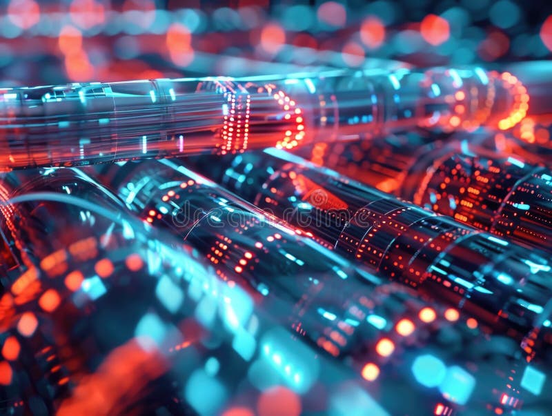 Network Cable Connections in the Digital Age Stock Image - Image of ...