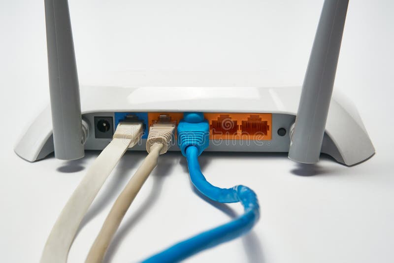 Network Cable Connects To Wireless Router, Router, Internet, Global ...