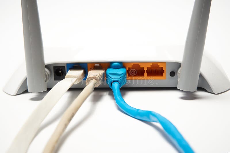 Network Cable Connects To Wireless Router, Router, Internet, Global ...