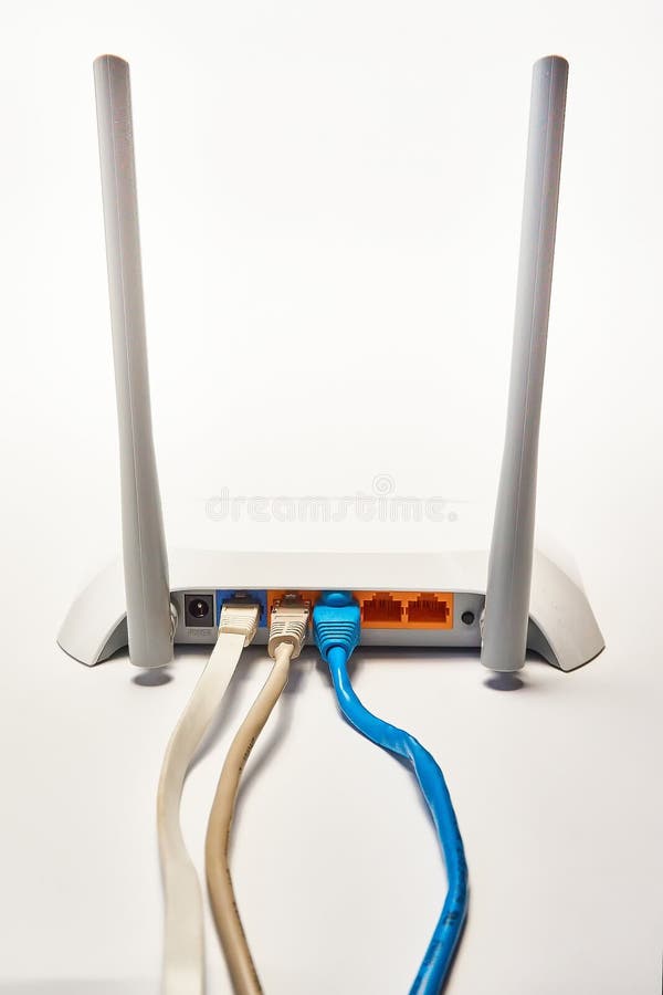 Network Cable Connects To Wireless Router, Router, Internet, Global ...