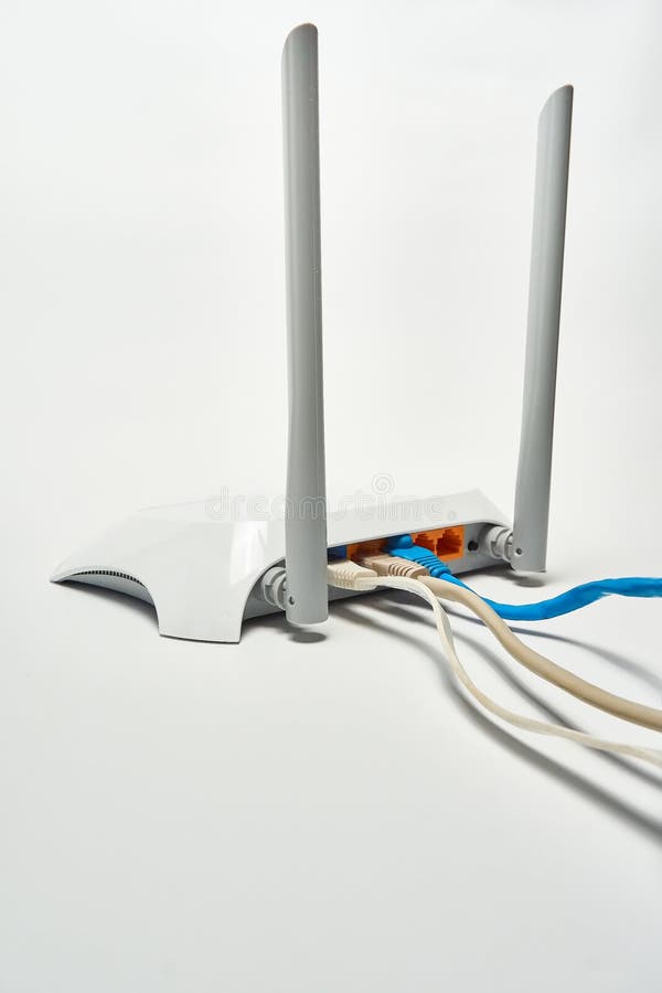 Network Cable Connects To Wireless Router, Router, Internet, Global ...