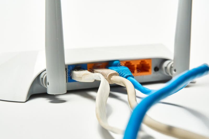 Network Cable Connects To Wireless Router, Router, Internet, Global ...