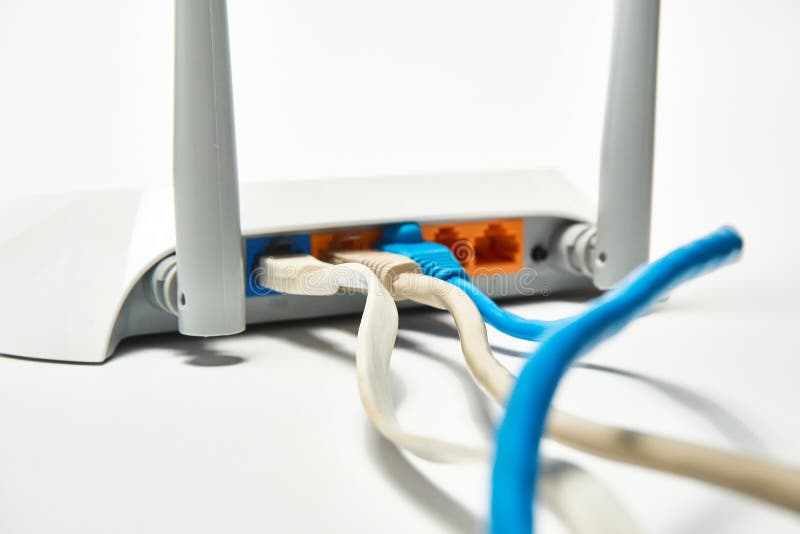 Network Cable Connects To Wireless Router, Router, Internet, Global ...