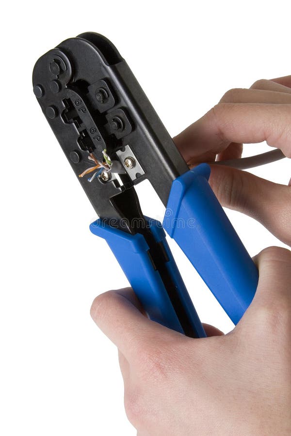 Network cable crimper 7 stock photo. Image of shielded - 1006660