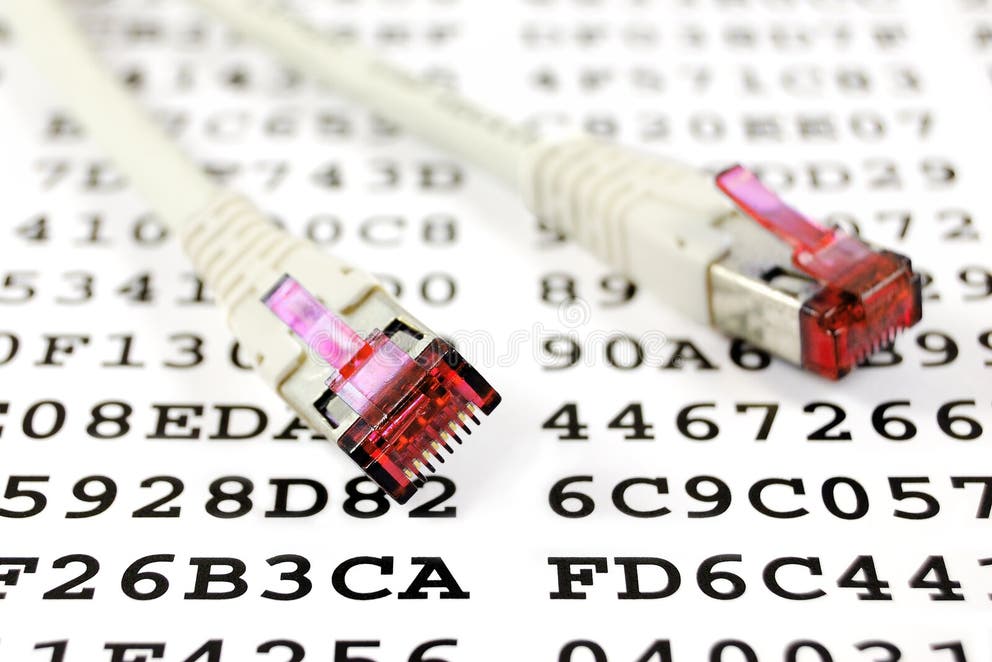 Network Cable and Encryption Key Stock Image - Image of digit ...