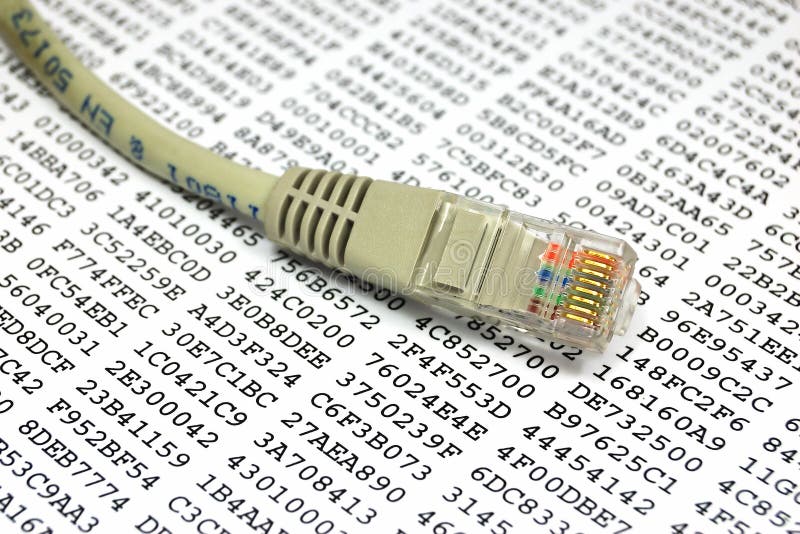 Network Cable and Encryption Key Stock Image - Image of communication ...