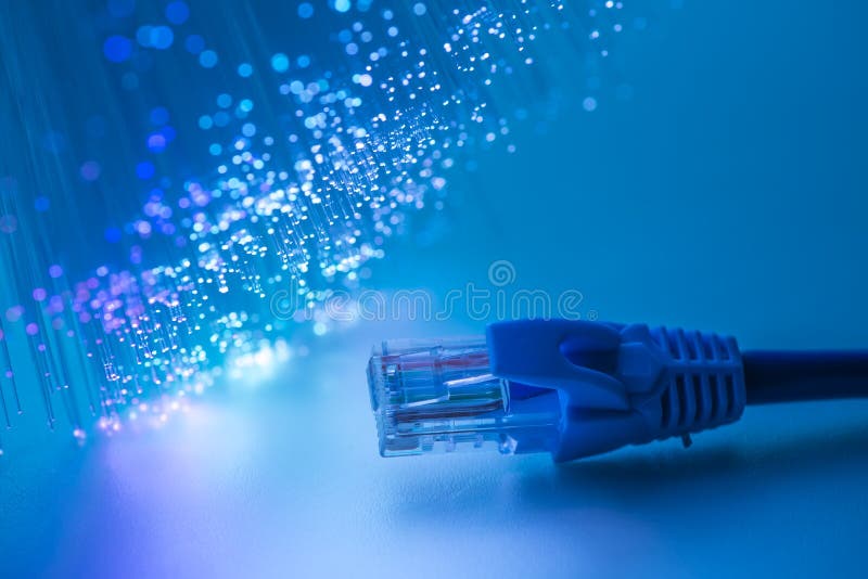 Network Cable with High Tech Technology Background Stock Image - Image ...