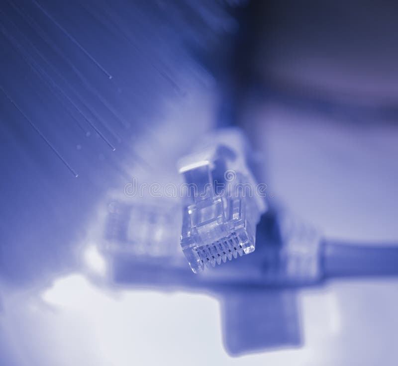 Network Cable with High Tech Technology Background Stock Image - Image ...