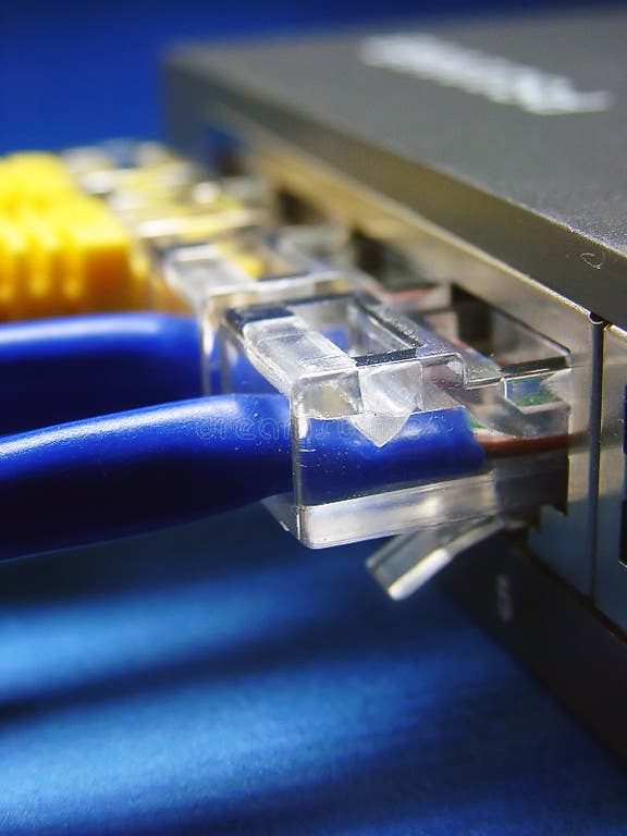 Network cable & hub. stock image. Image of tech, electronic - 291459