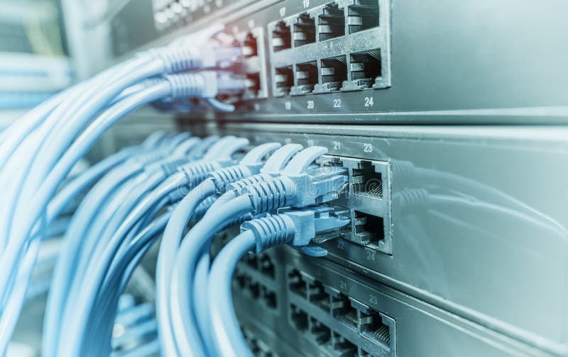 Cable Panel Distribution in Telecommunication Stock Image - Image of ...