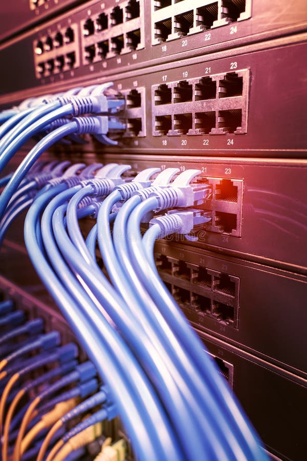 Cable Panel Distribution in Telecommunication Stock Image - Image of ...