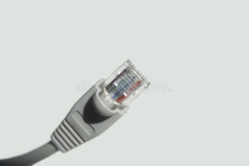 Network cable RJ 45 stock image. Image of white, connector - 6086445