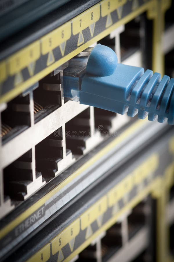 Network Cable and Switch stock image. Image of cable - 56300615