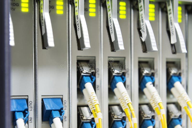 Network Cable Switch in the Room Stock Image - Image of service, rack ...