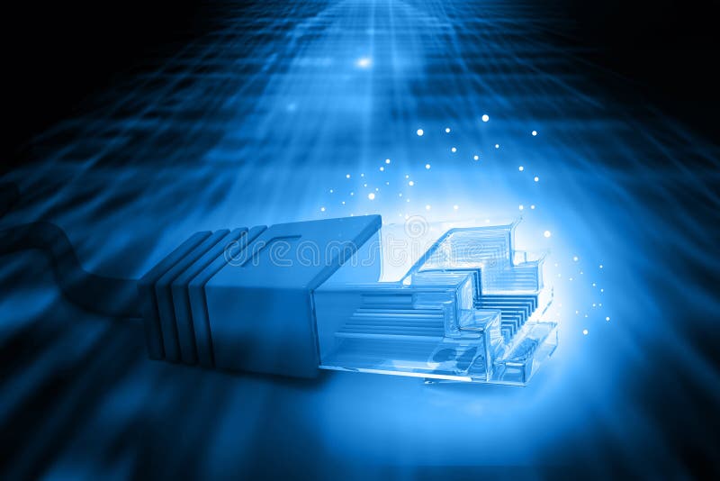 Network Cable Tech Background Stock Illustration - Illustration of ...