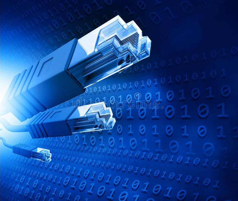 Network Cable Tech Background Stock Illustration - Illustration of ...