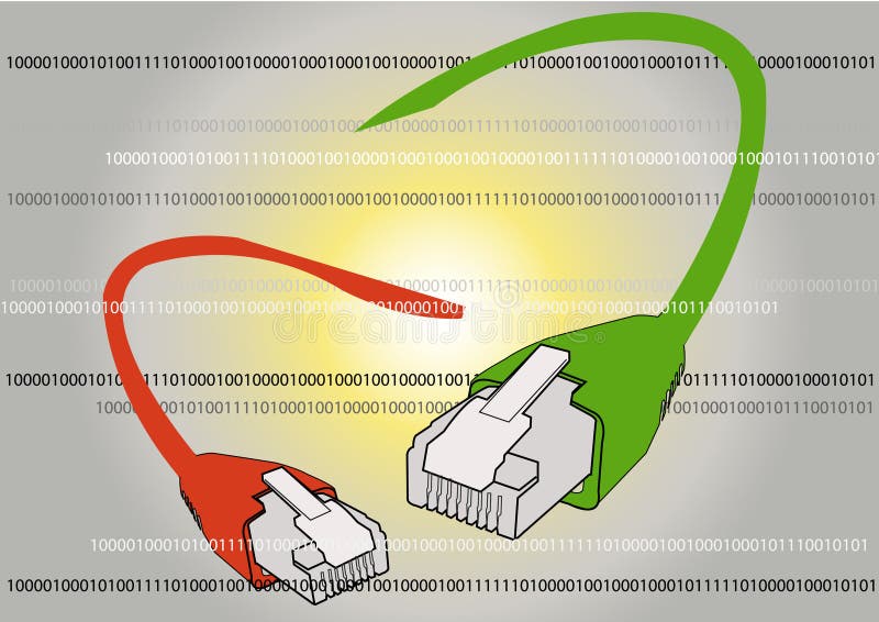 Network Cables Connected into Switches. Generative AI Stock ...