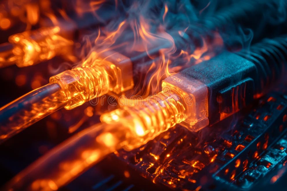 Network Cables are Burning, Creating Smoke and Posing a Fire Hazard ...