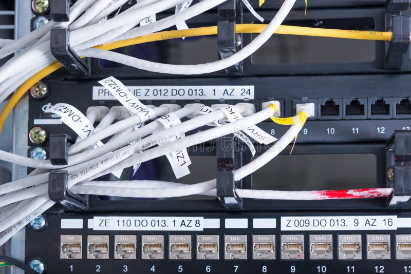 Network Cables Connected To Switch Stock Image - Image of ethernet ...