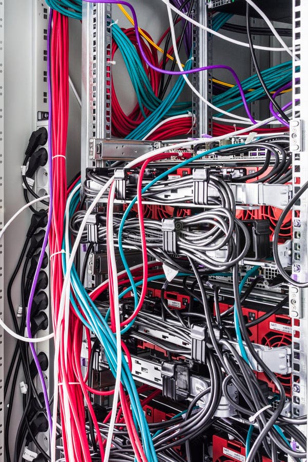Network Cables Connected into Server Inside Data Center Stock Image ...