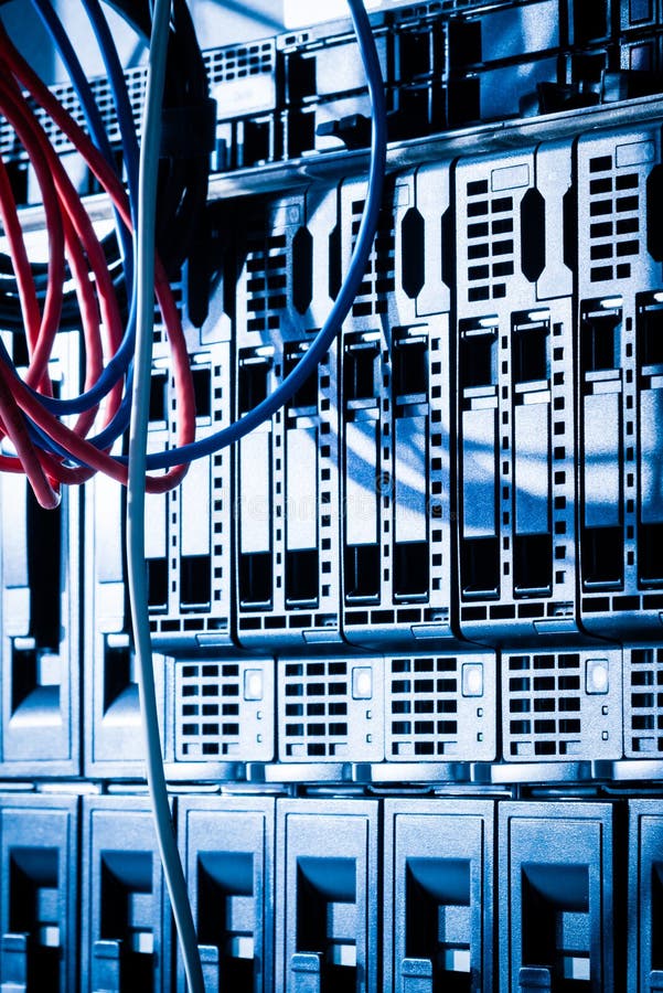 Network Cables Connected into Server Inside Data Center Stock Image ...