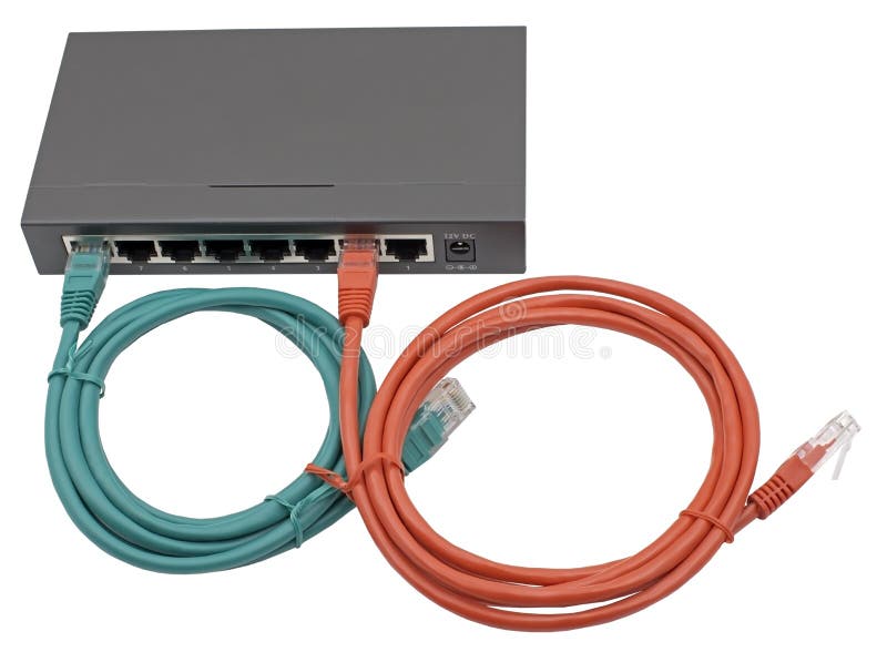 Network Cables Connected To Router Stock Image - Image of equipment ...