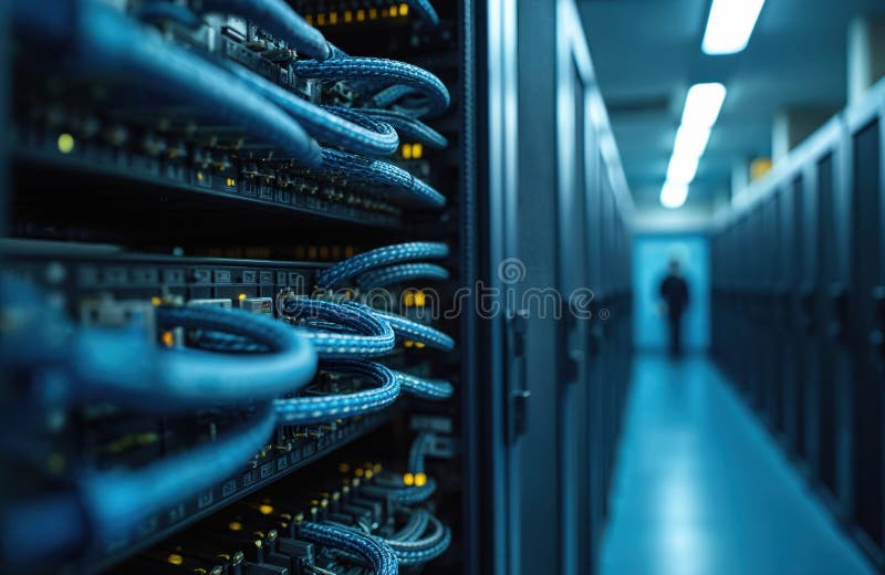 308 Server Room Data Racks Cables Cloud Computing Stock Photos - Free ...