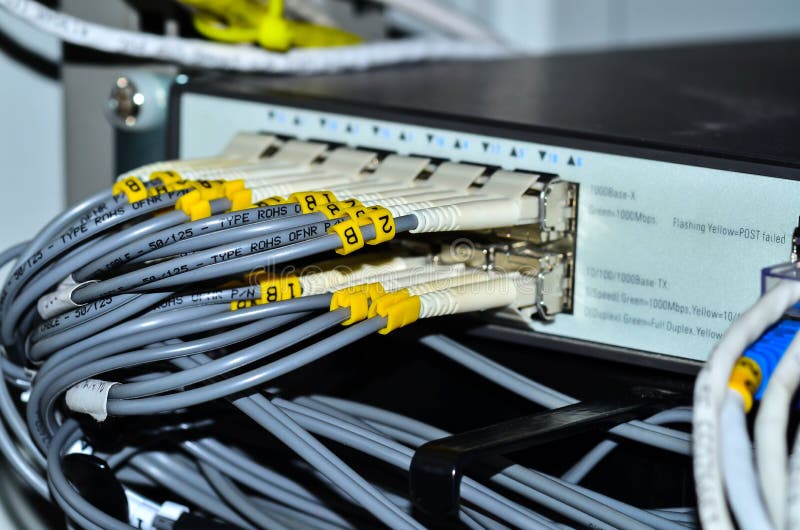 Network Cables Connected To Switches Stock Image - Image of connection ...