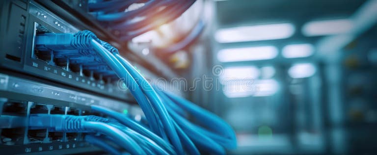 The Network Cables Connecting Servers in a Modern Data Center ...